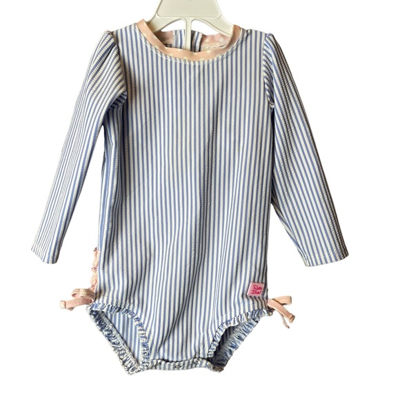 Ruffle Butts | Swim | Rufflebutts Seersucker Onepiece Rashguard Swimsuit 2t | Poshmark